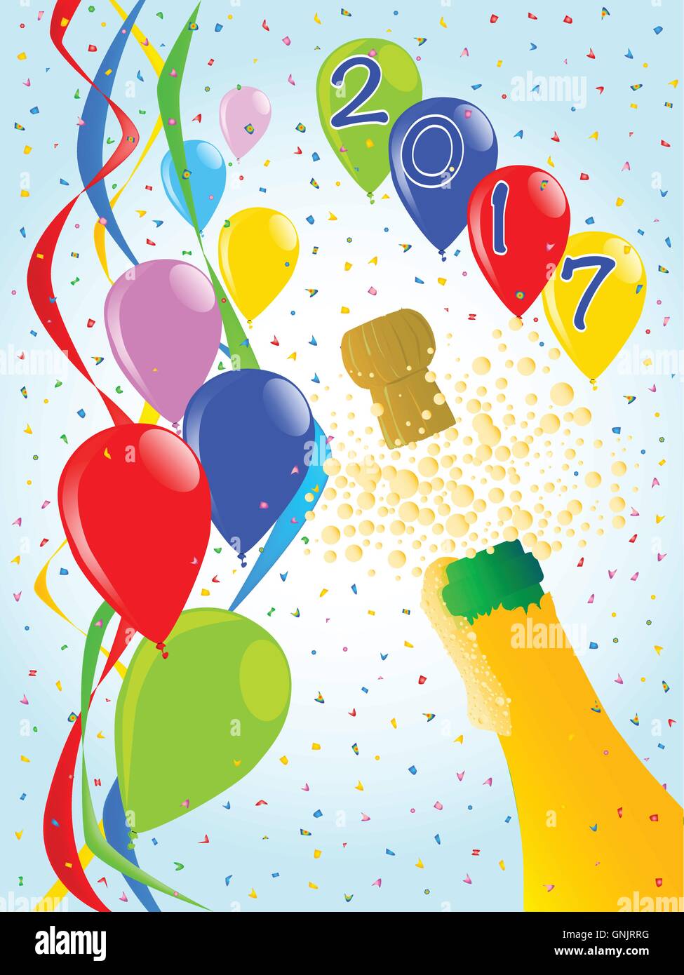 Champagne cork new year Stock Vector Images - Alamy