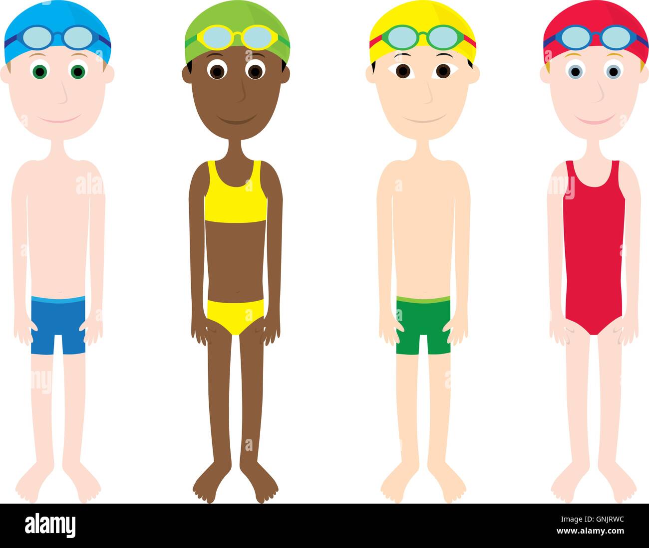 Kids swimming training Stock Vector Images - Alamy