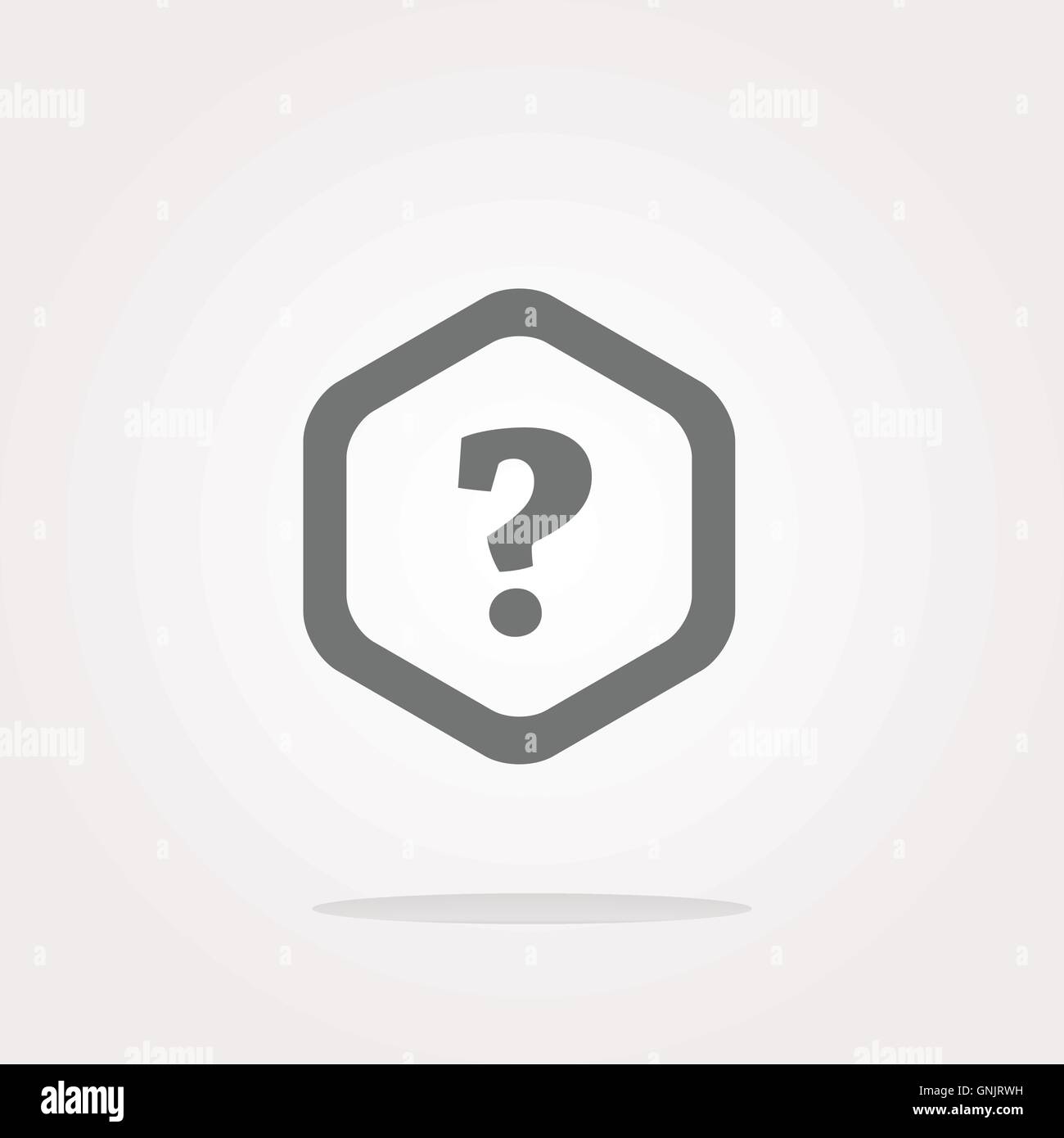 Icon on the clouds with questions mark sign . Vector illustration Stock ...