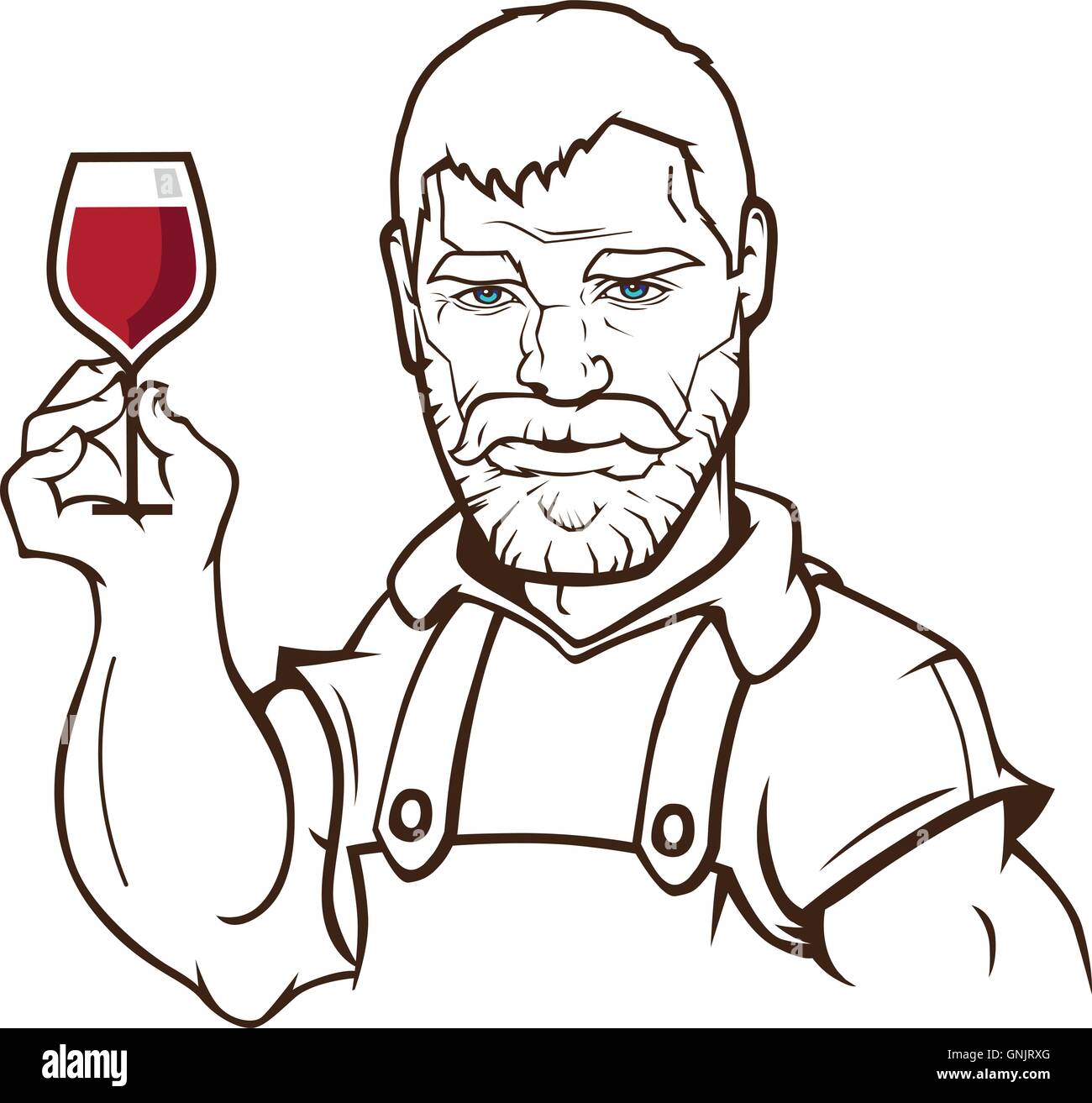 Wine Maker character Stock Vector Image & Art - Alamy