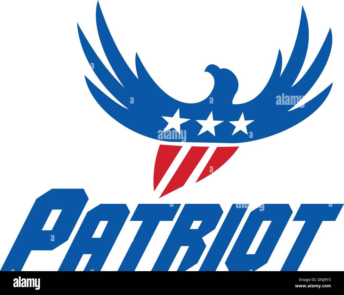 American Eagle Flying USA Flag Patriot Retro Stock Vector Image & Art ...