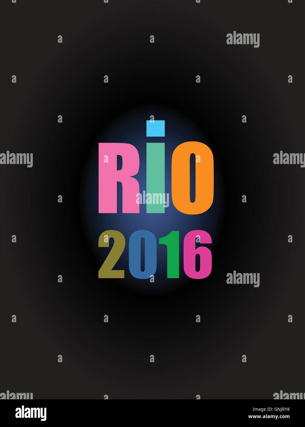 Sign symbol Rio olympics games 2016 in colors of the Brazilian flag ...