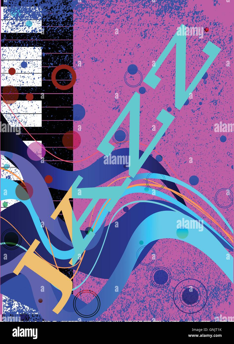 Musical Jazz Style Background Stock Vector Image & Art - Alamy