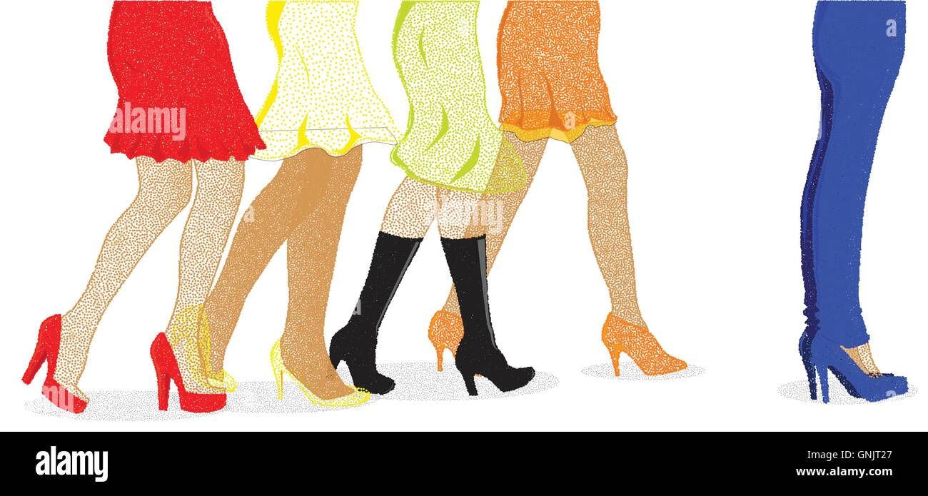 Womens Leg Dots Stock Vector Image & Art - Alamy