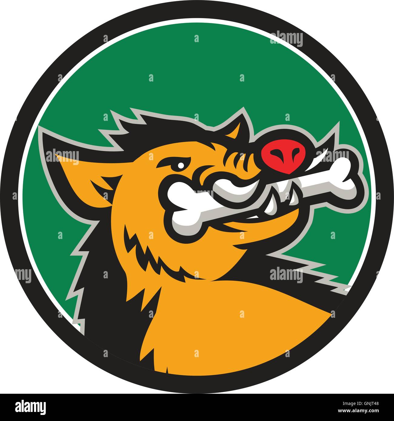 Side view of wild boar Stock Vector Images - Alamy