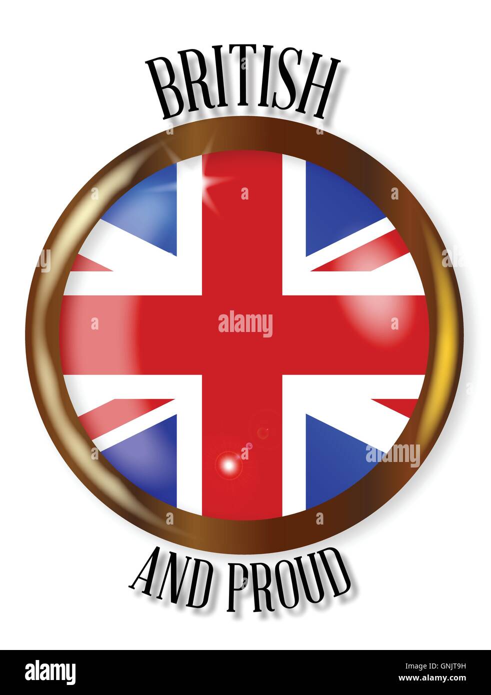 British Proud Flag Button Stock Vector Image & Art - Alamy