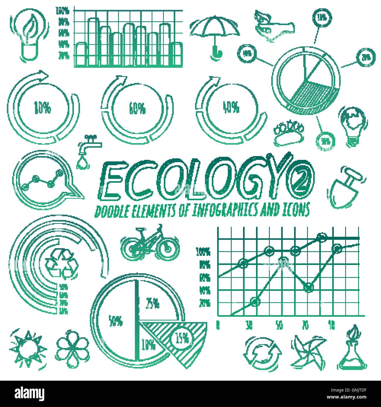 Ecology Doodle Infographic Elements Stock Vector Image & Art - Alamy