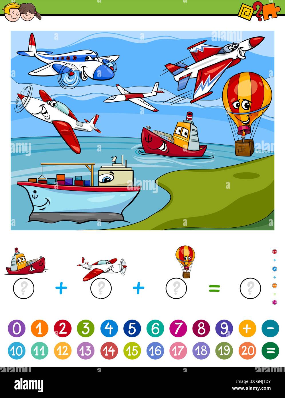 mathematical addition activity Stock Vector Image & Art - Alamy