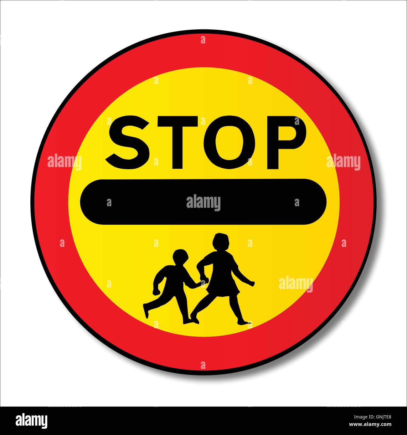 Stop Children Traffic Sign Stock Vector Image & Art - Alamy