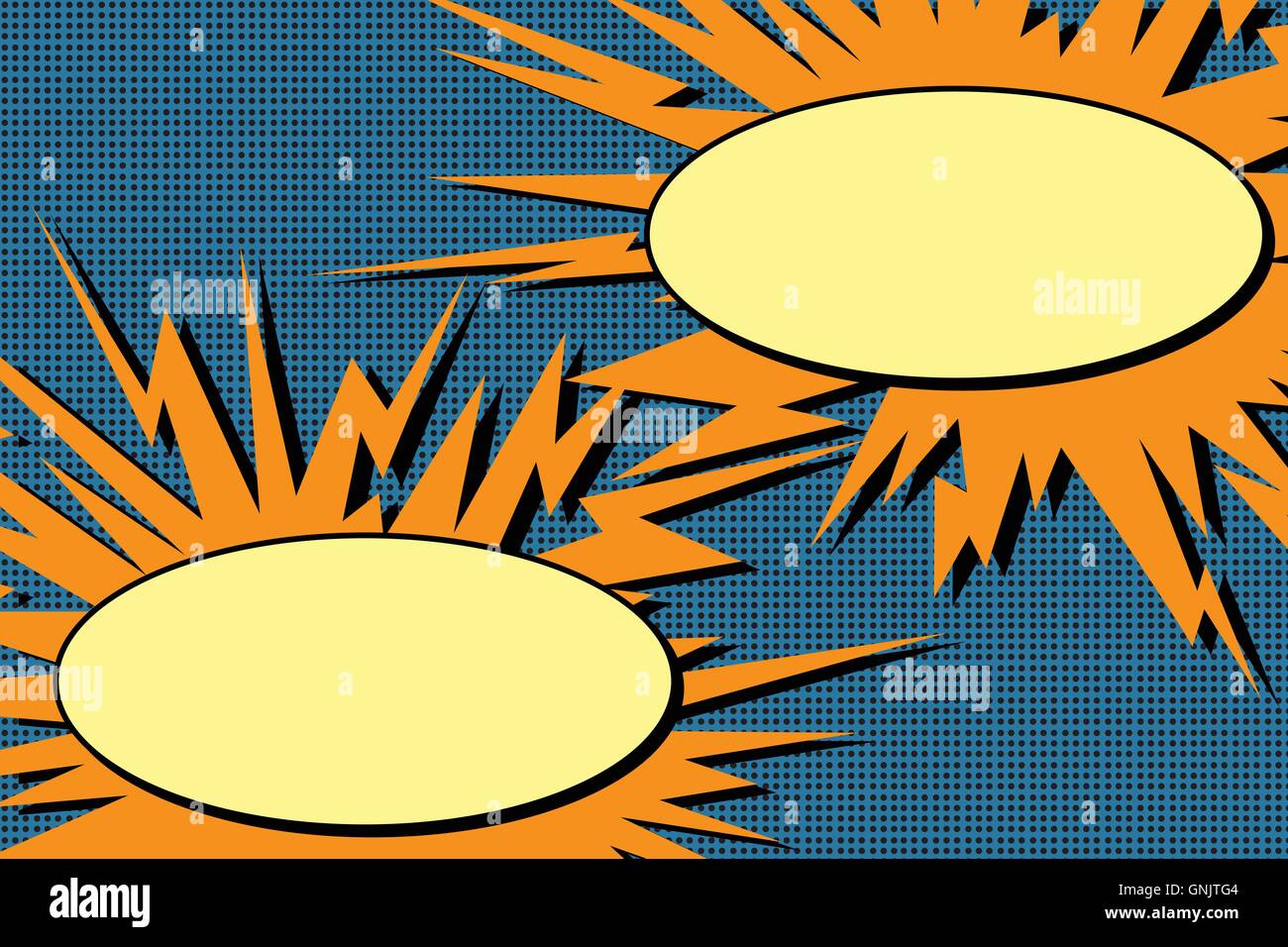 comic book dialogue bubbles explosion pop art Stock Vector Image & Art ...