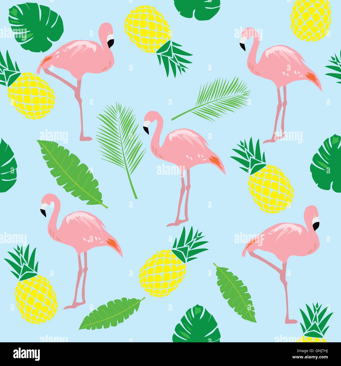 Vector Flamingos Seamless Stock Vector Image & Art - Alamy