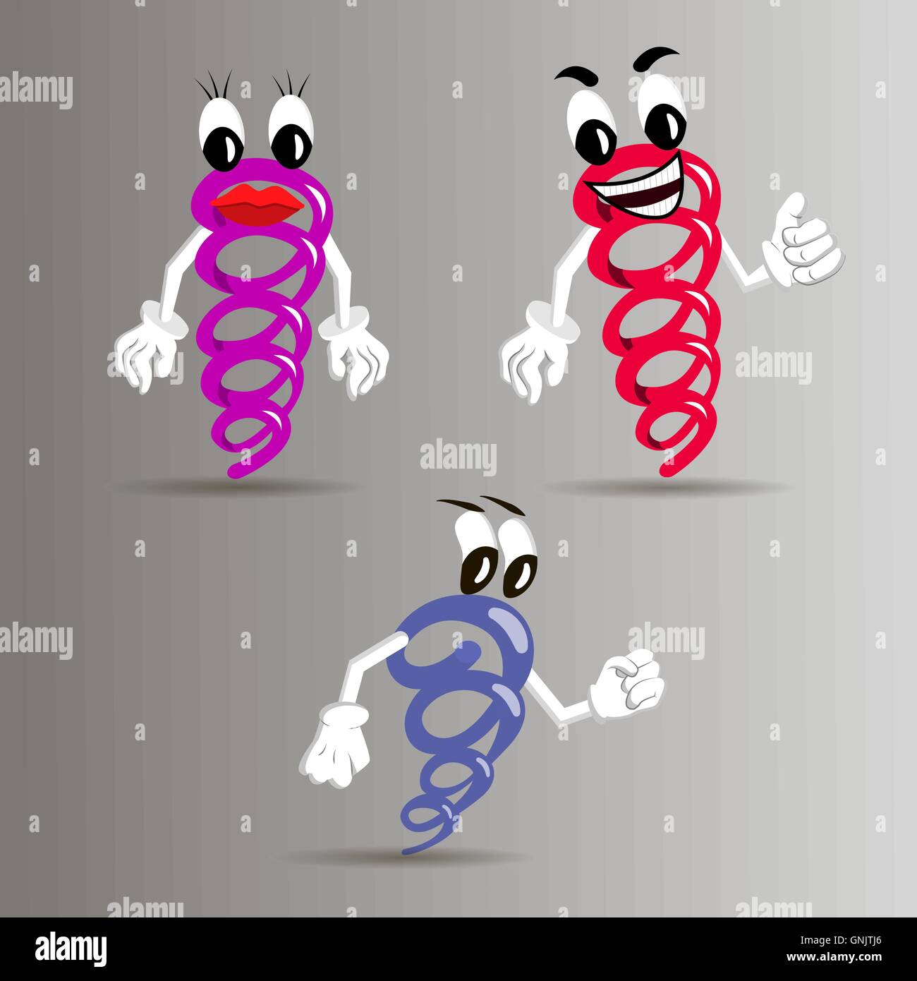 funny metal spring characters Stock Vector Image & Art - Alamy