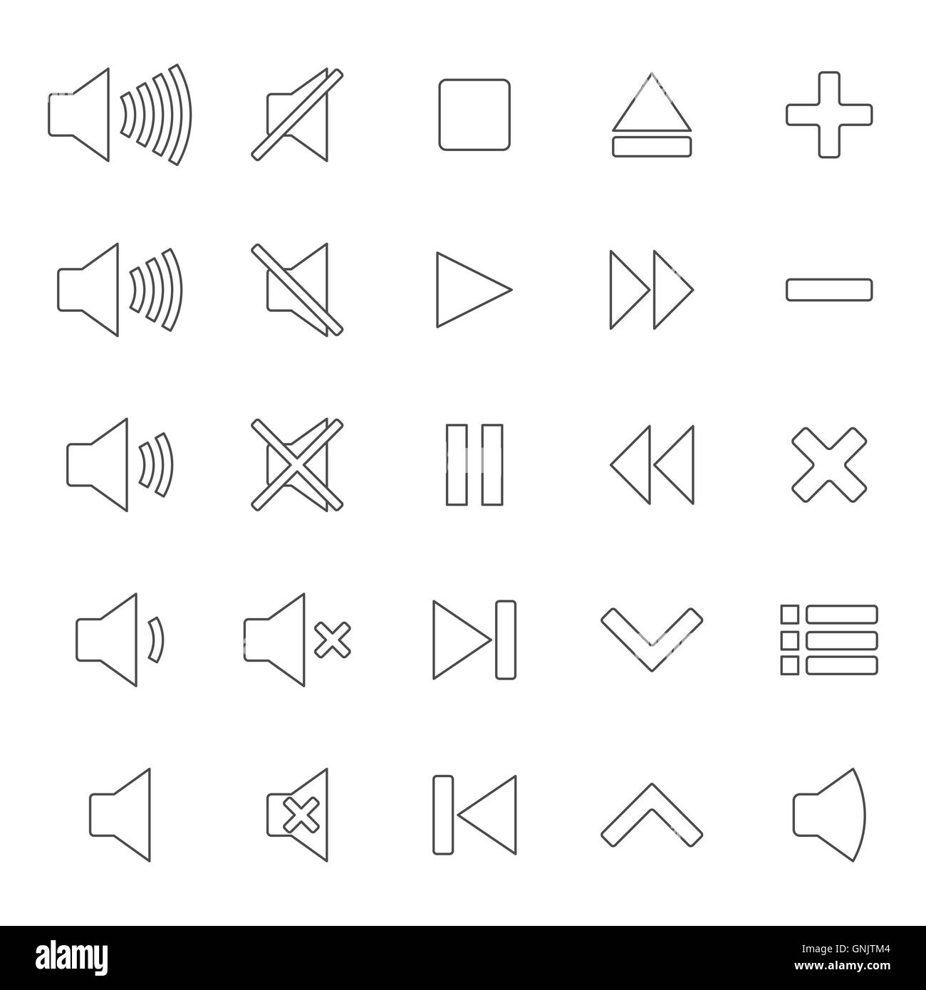 Media megaphone icon outline Black and White Stock Photos & Images - Alamy