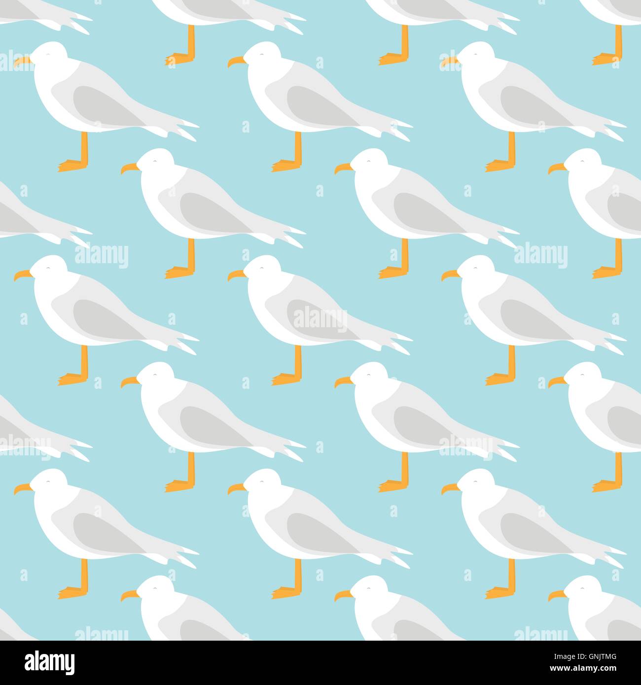 White grey seagull Stock Vector Images - Alamy
