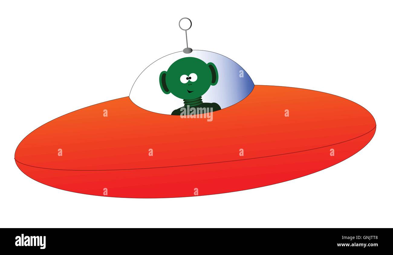 Alien Flying Saucer Stock Vector Image & Art - Alamy
