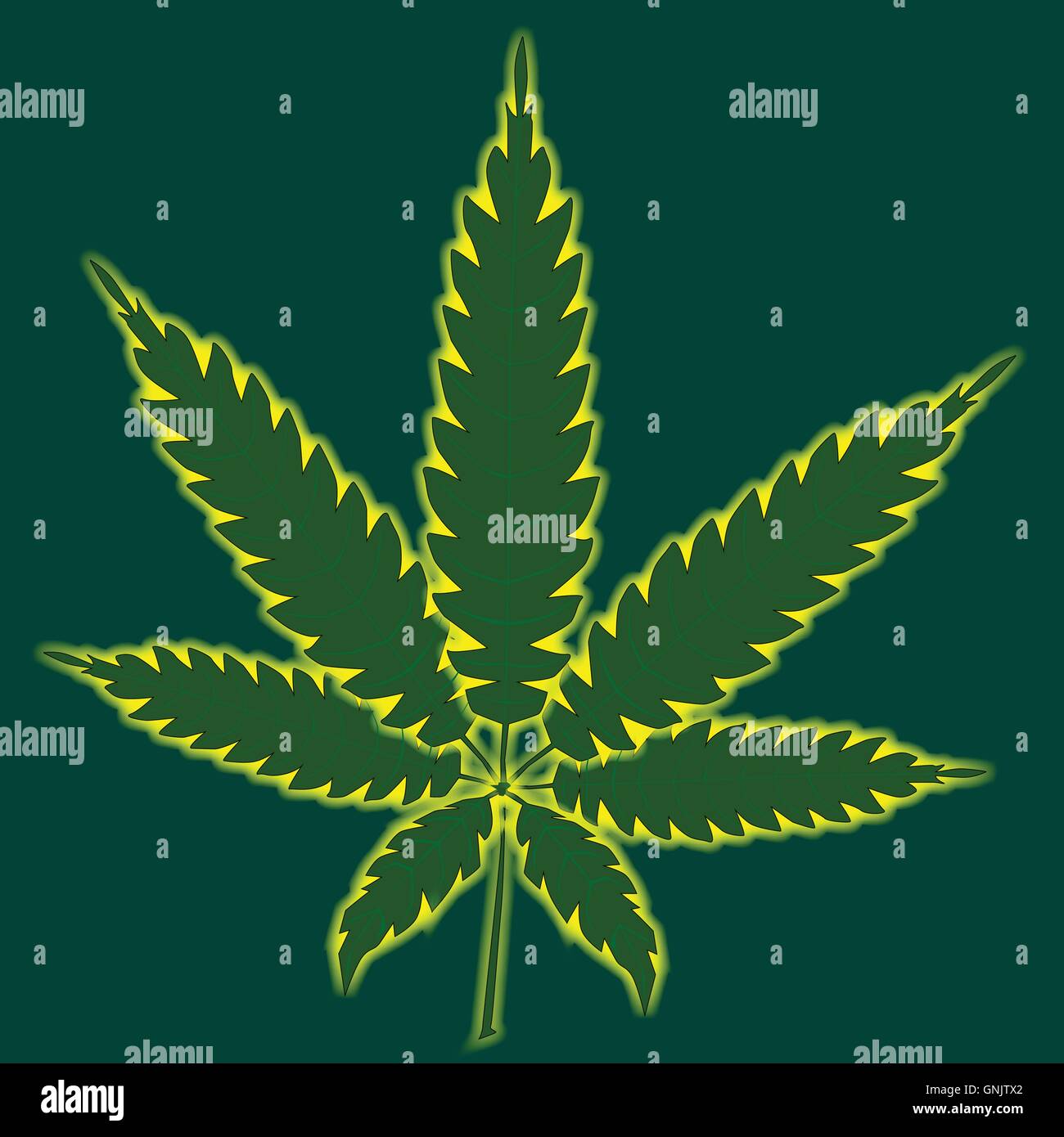 Cannabis sativa marijuana leaf Stock Vector Images - Alamy