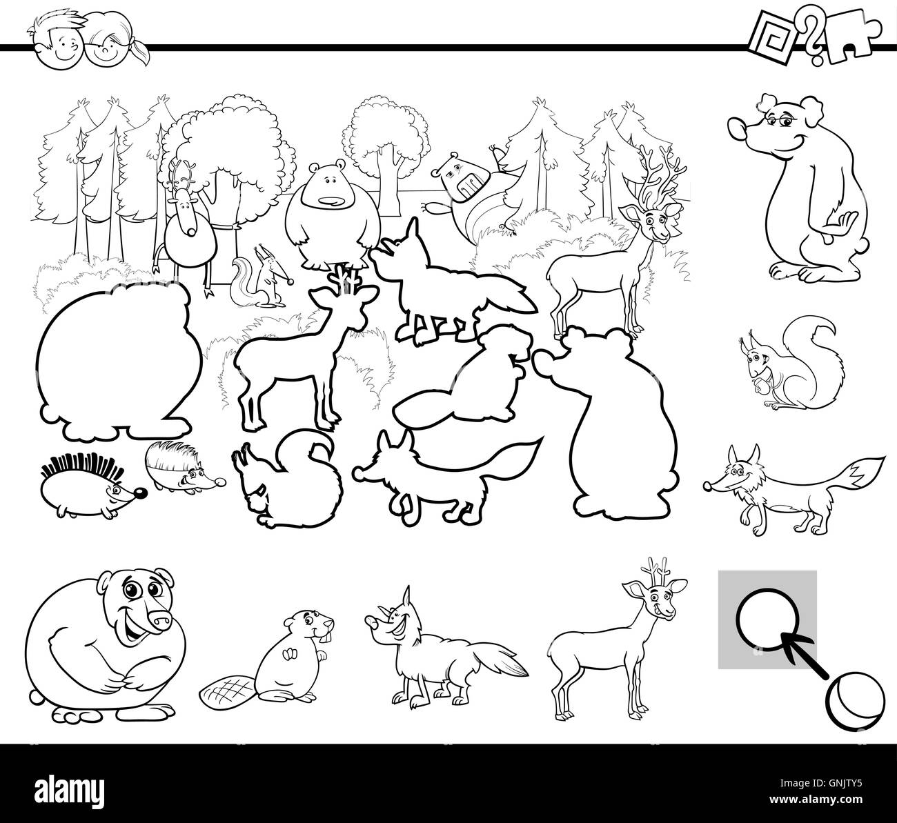 cartoon activity for coloring Stock Vector Image & Art - Alamy