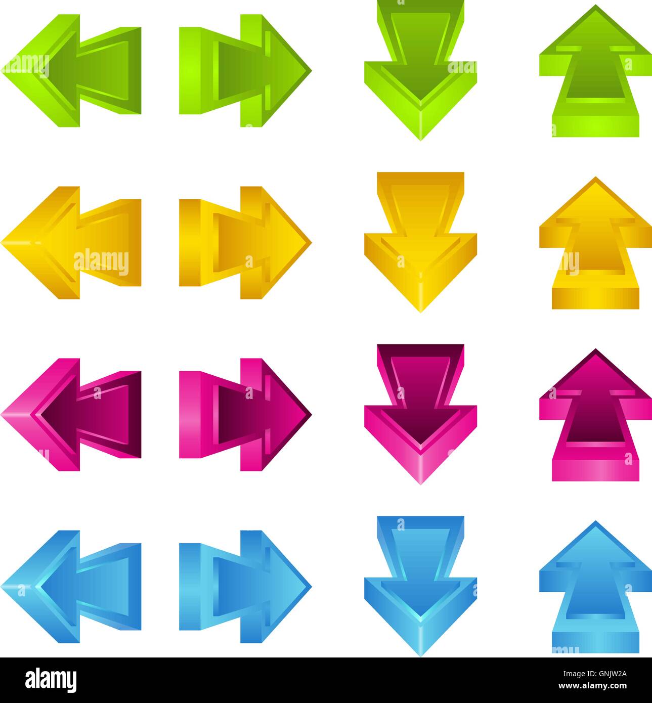 Set of arrow stickers colored Stock Vector Image & Art - Alamy