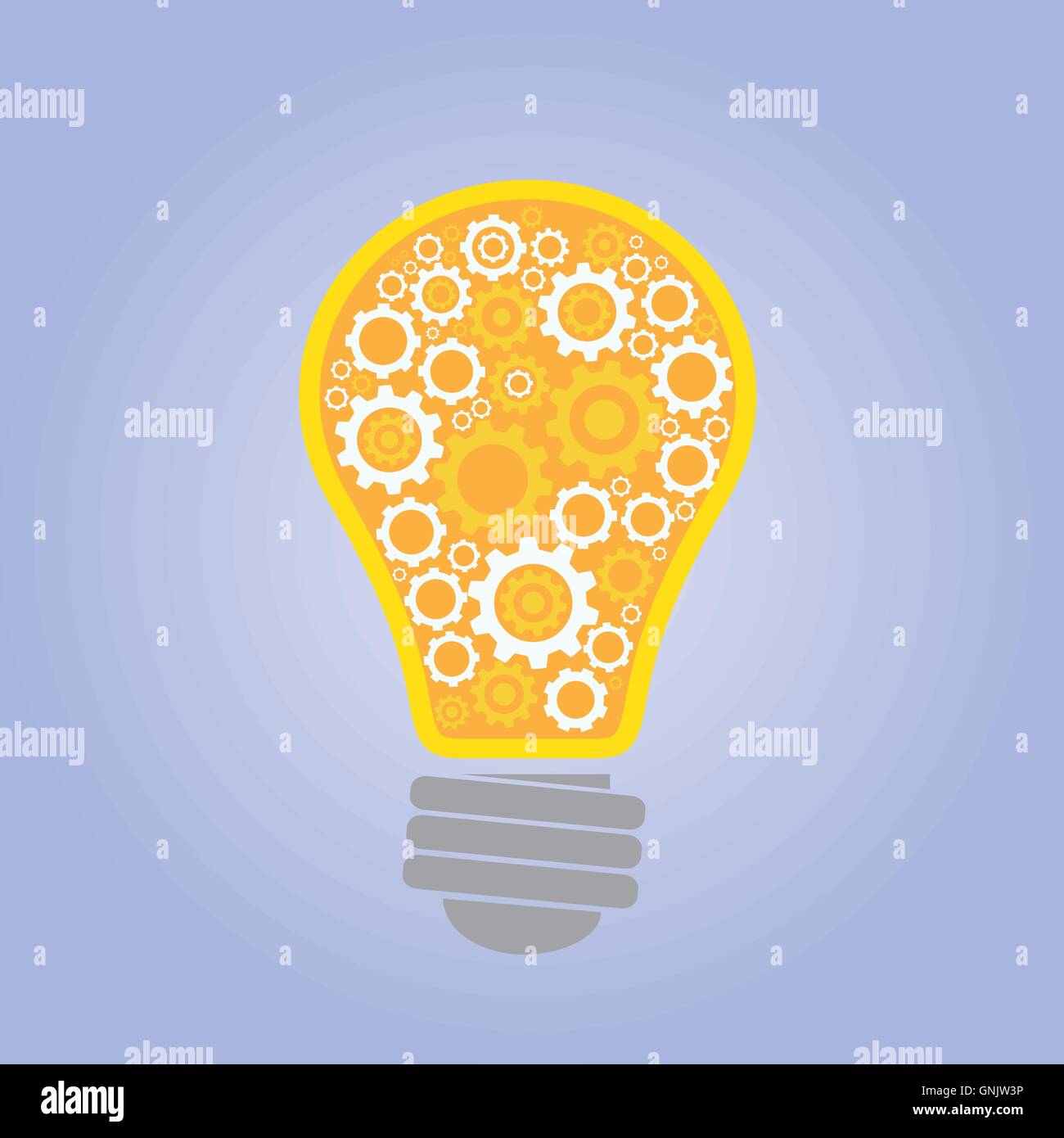 bulb think ideas with gears Stock Vector Image & Art - Alamy