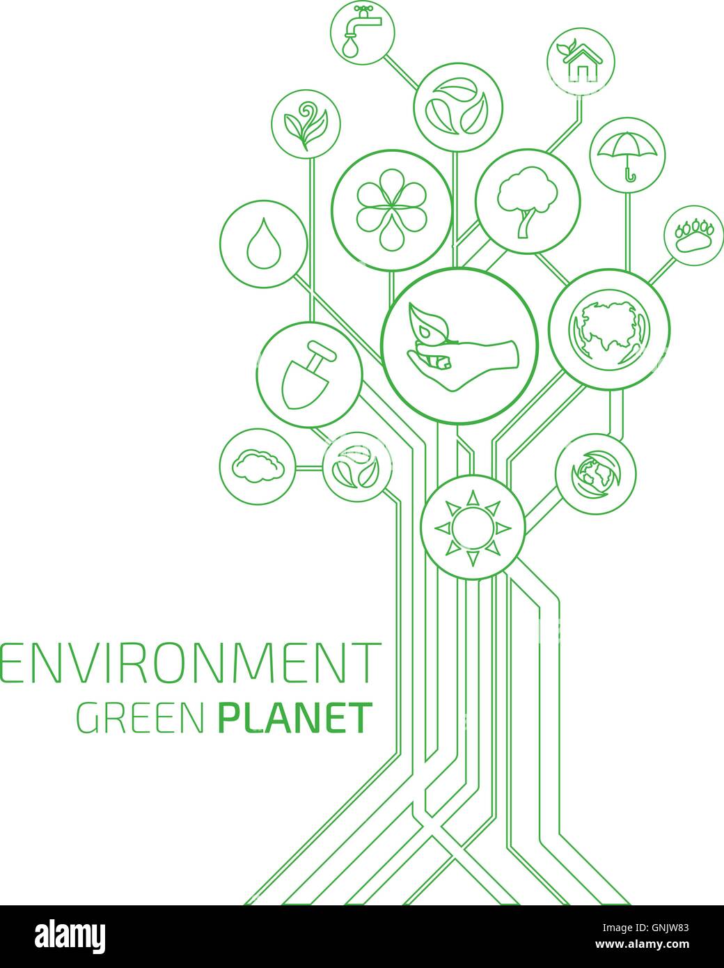 Battery recycling environmental protection Stock Vector Images - Alamy