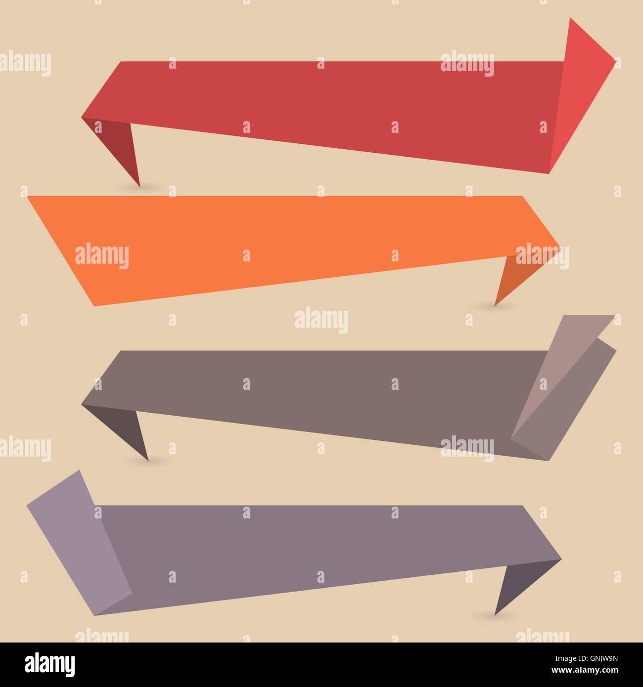 Set of paper banners, vector illustration Stock Vector Image & Art - Alamy