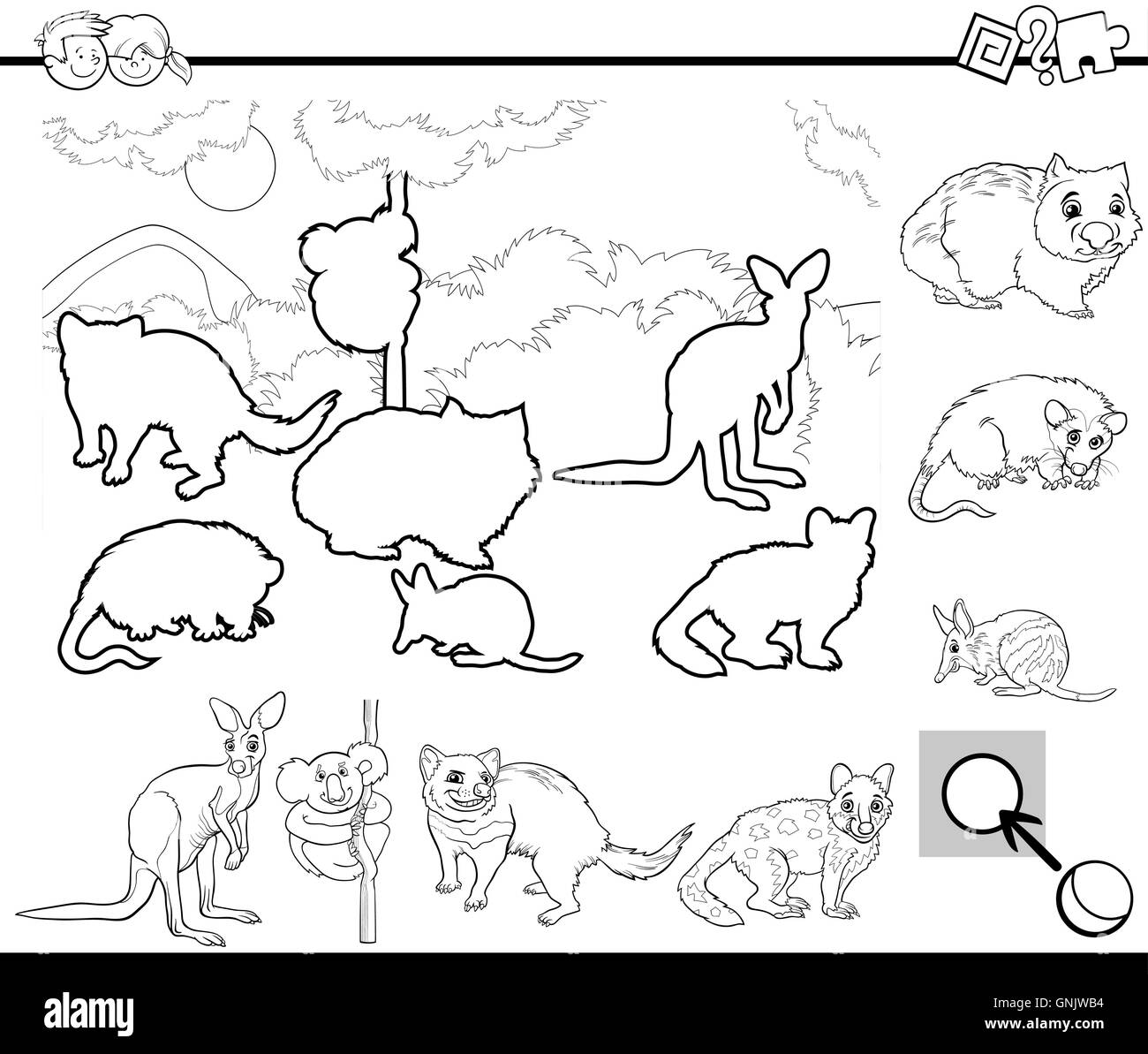 cartoon task for coloring Stock Vector Image & Art - Alamy