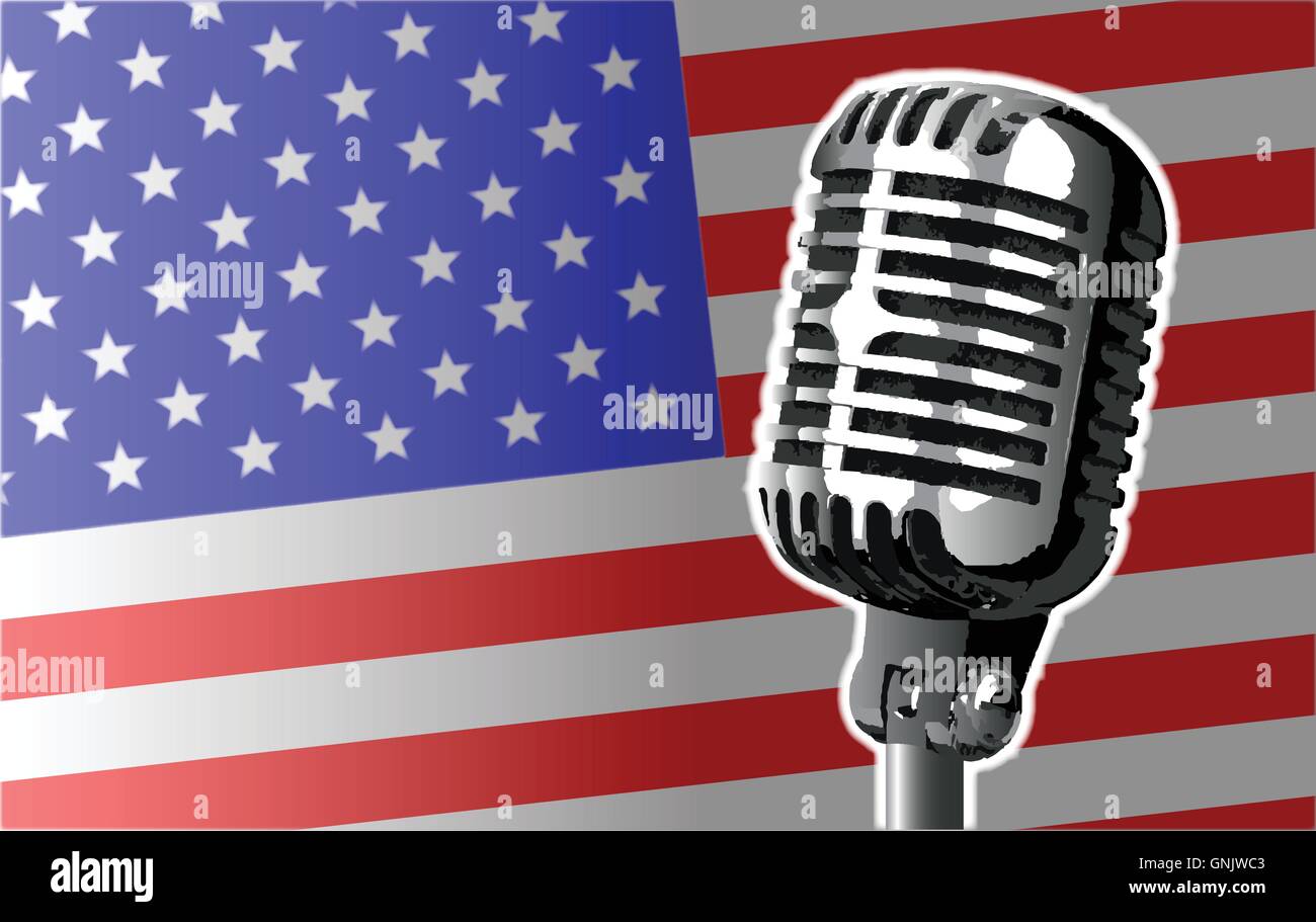 Old mic Stock Vector Images - Alamy