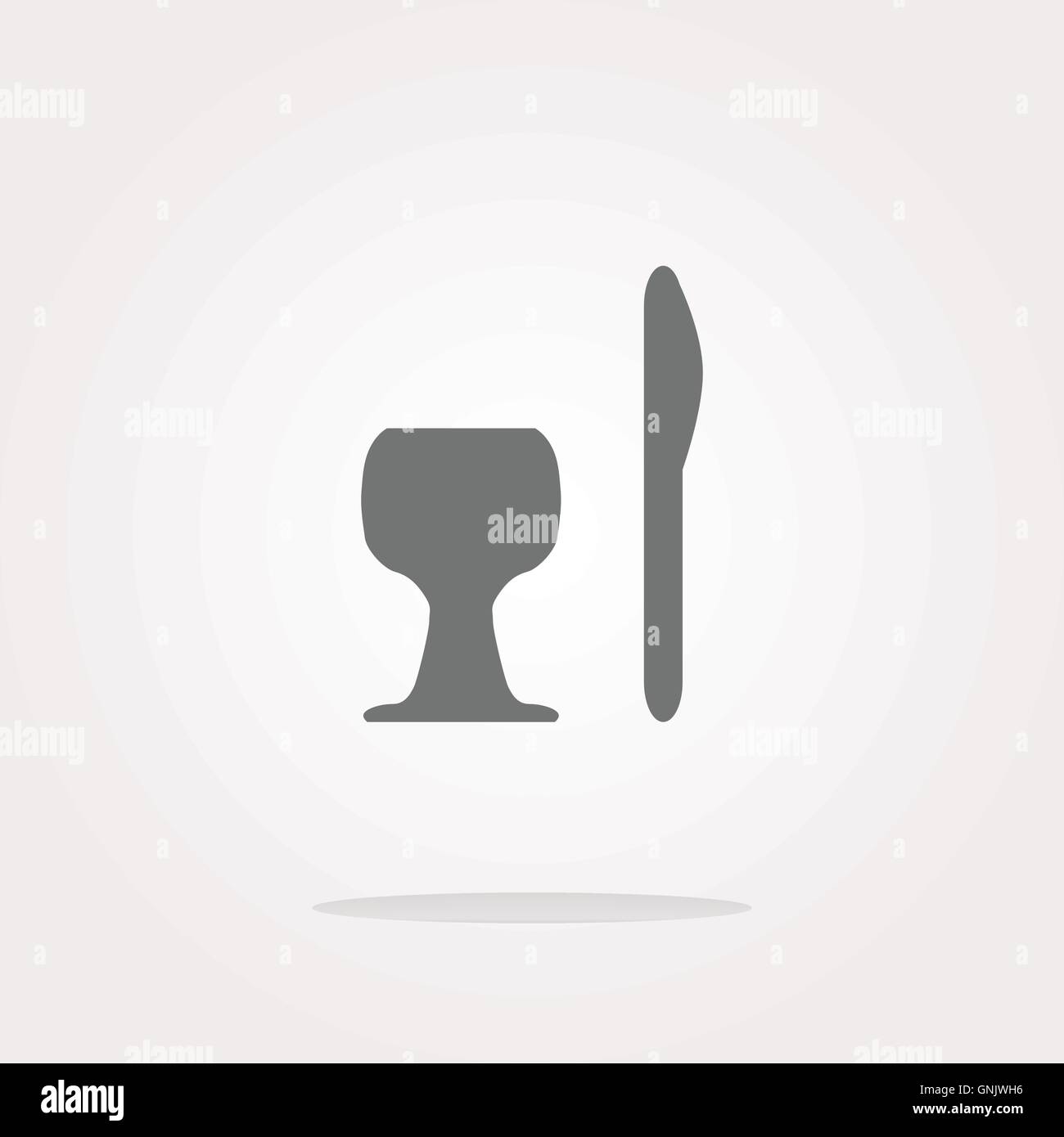 Eat sign icon. Cutlery symbol. Knife and fork. Circles button . Vector ...