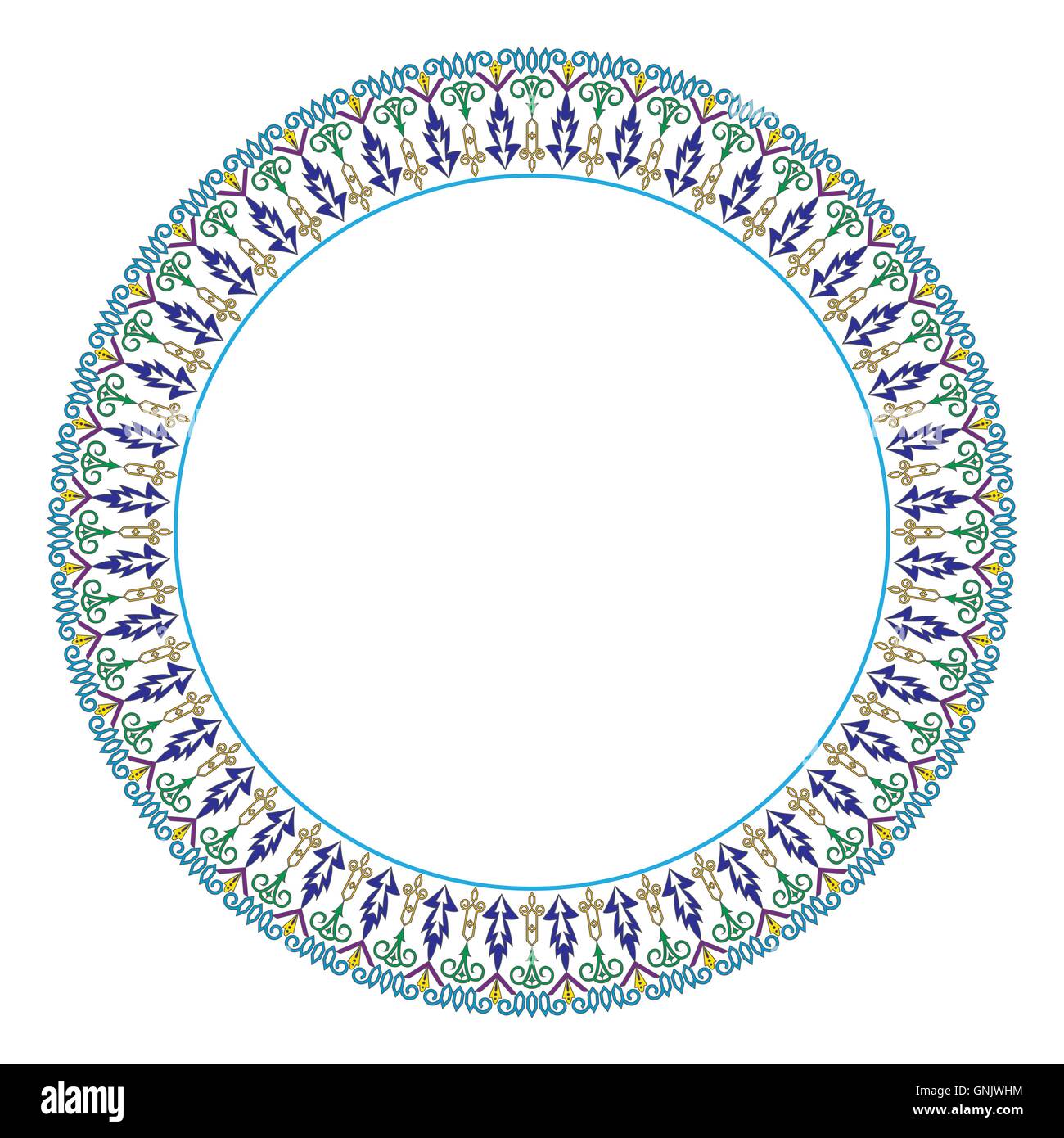 Vector colorful round lace frame Stock Vector Image & Art - Alamy