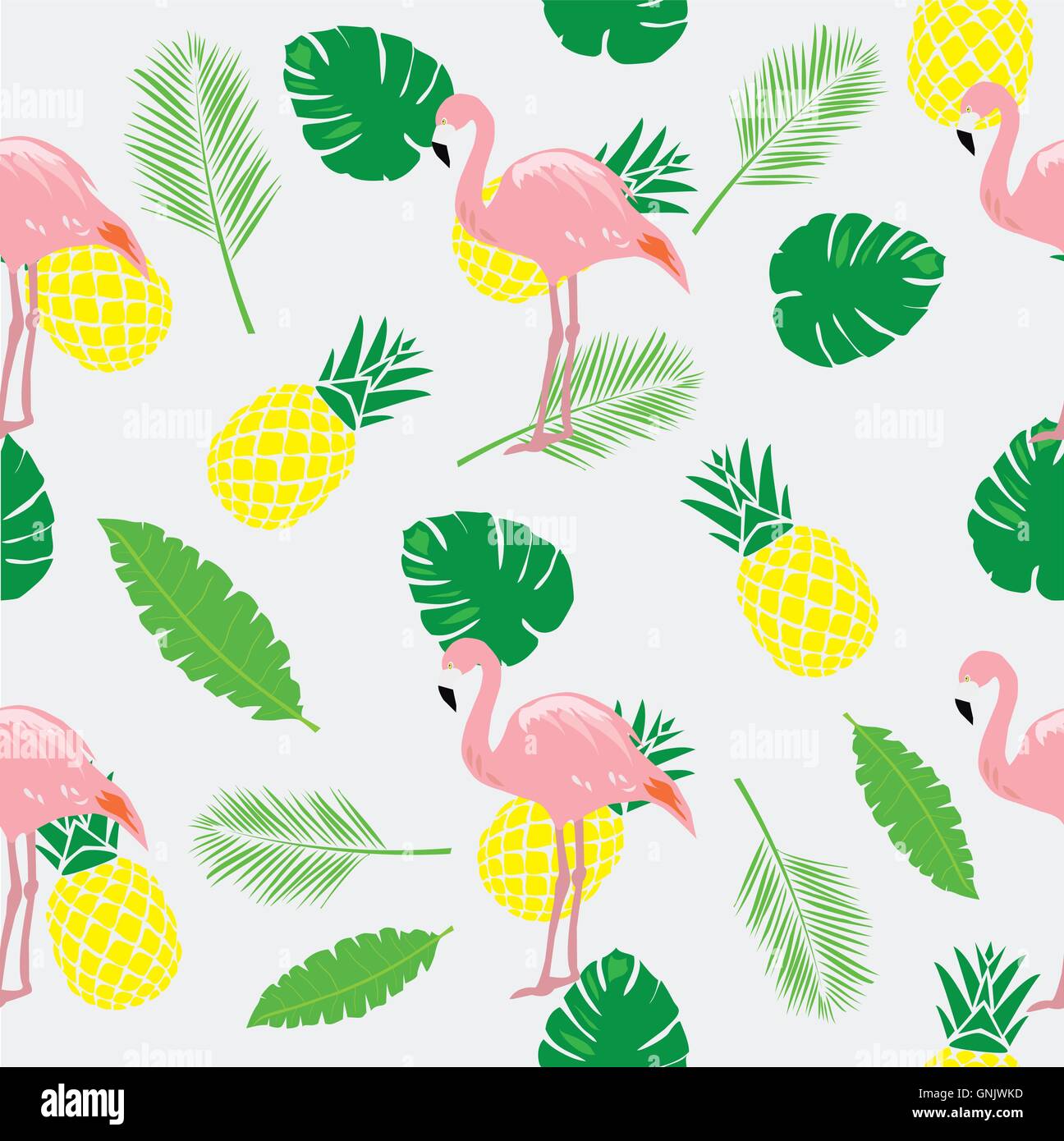 Vector Flamingos Seamless Stock Vector Image & Art - Alamy