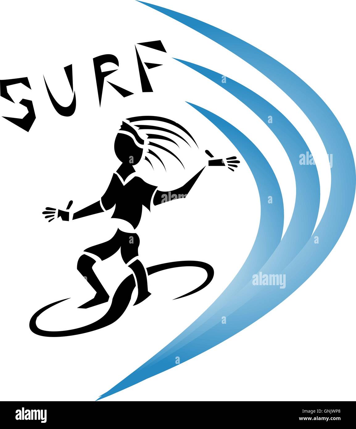 surfing logo vector illustration Stock Vector Image & Art - Alamy