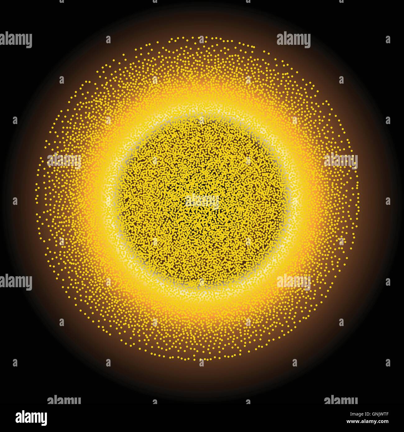 Dotted Golden Orb Stock Vector Image & Art - Alamy