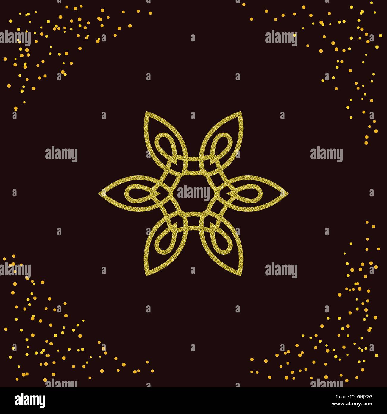 Golden decor element in Stock Vector Images - Alamy