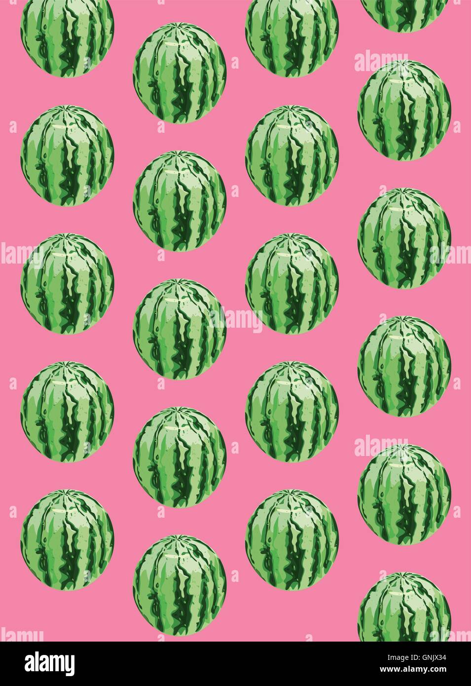 Green watermelon fruit Stock Vector Images - Alamy