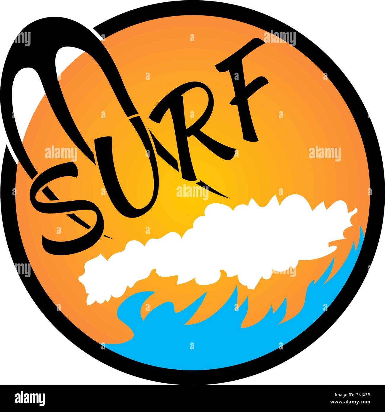 surfing logo vector illustration Stock Vector Image & Art - Alamy