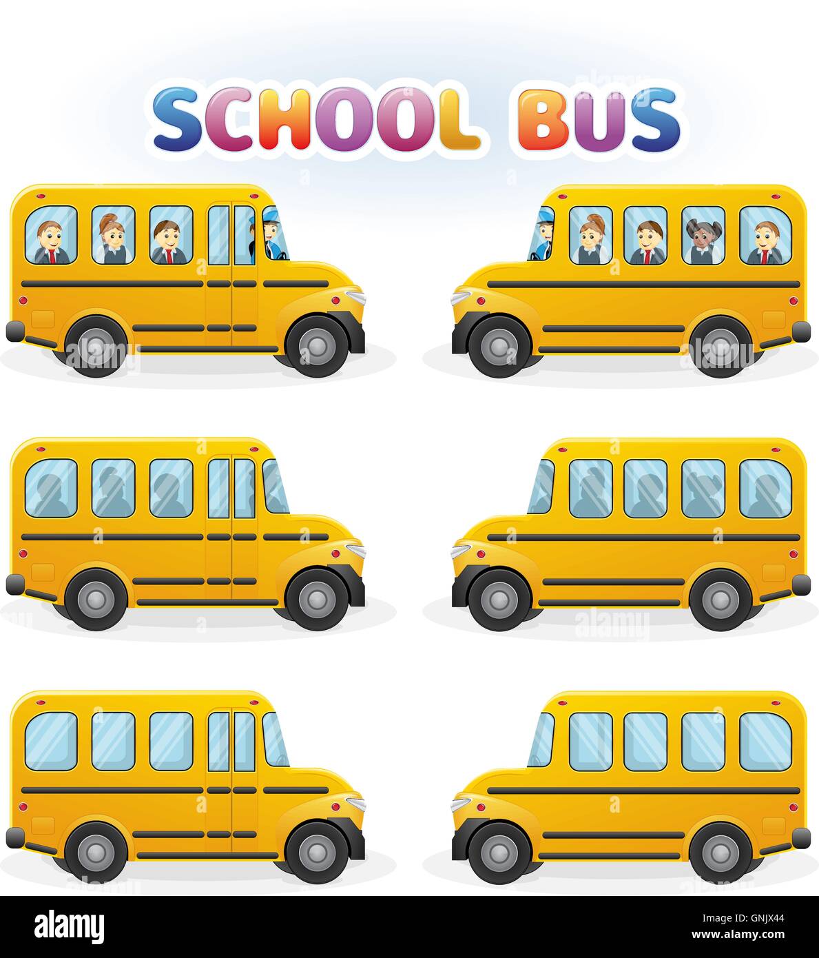 school bus illustration Stock Vector Image & Art - Alamy