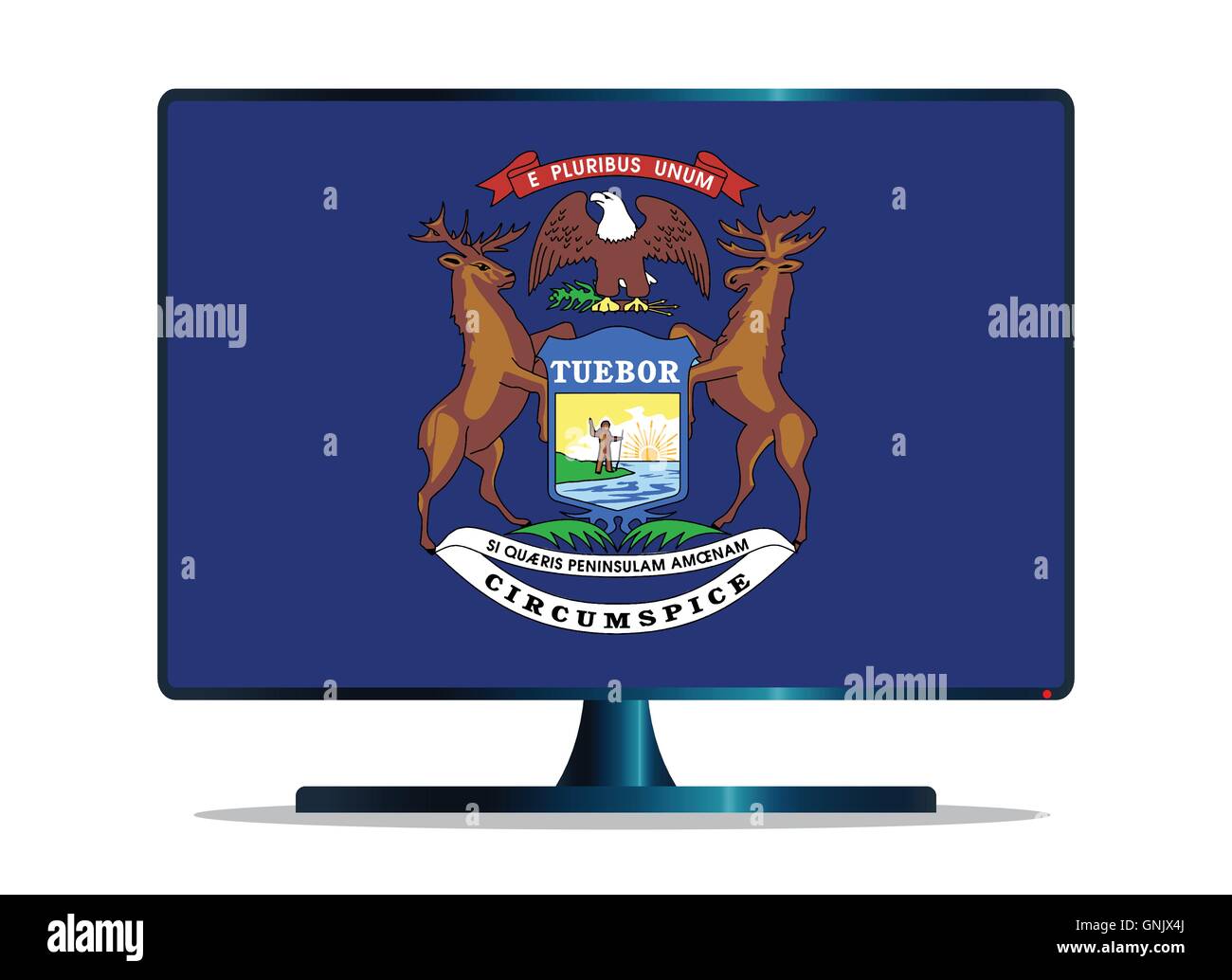 Flag of michigan Stock Vector Images - Alamy