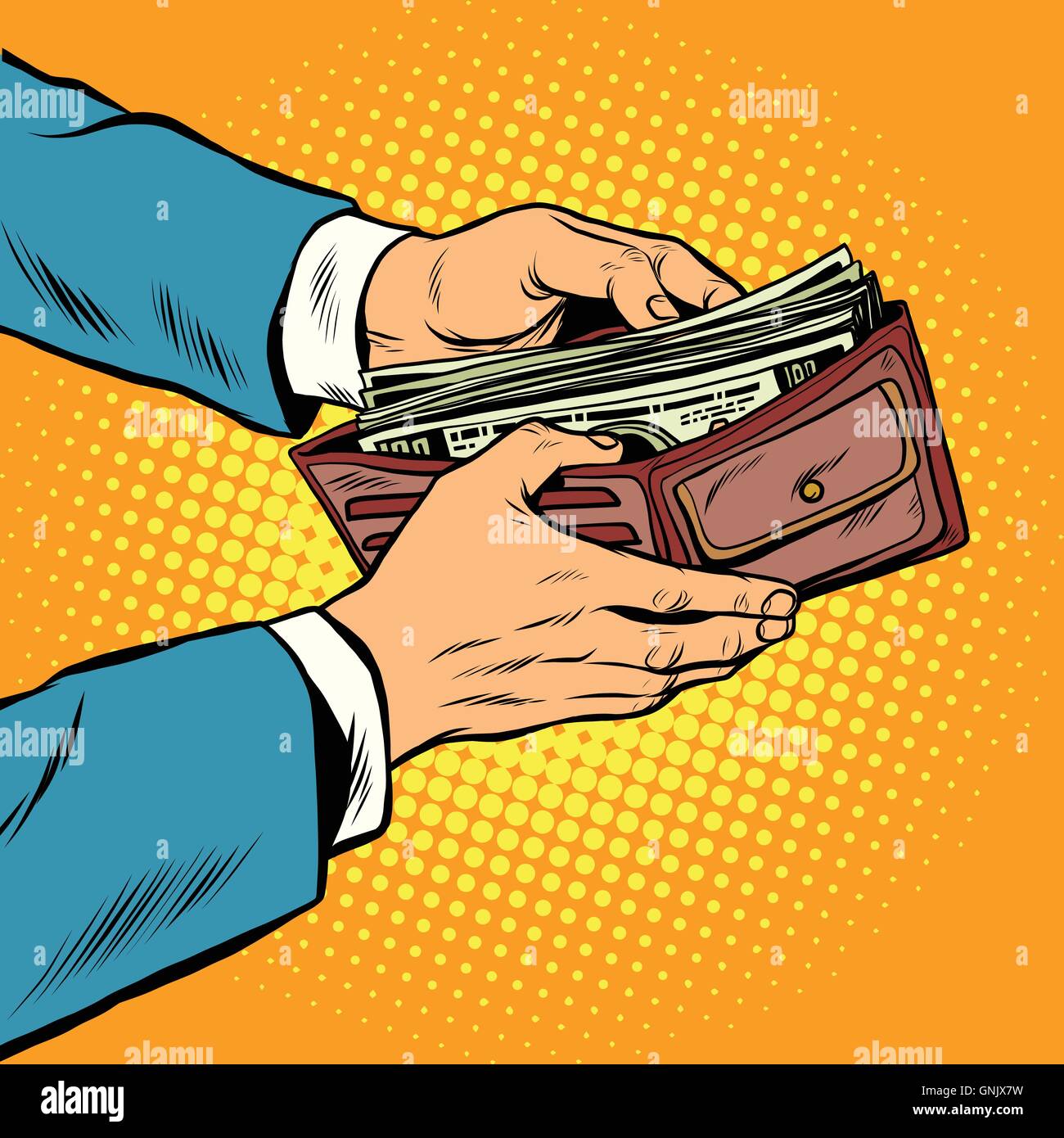 Wallet With Money Cartoon