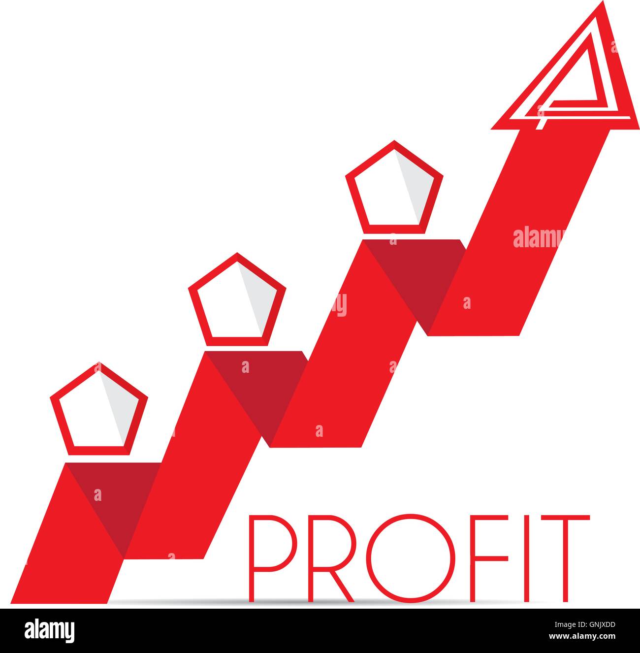 Isolated business graph with unique style, text and a texture Stock ...