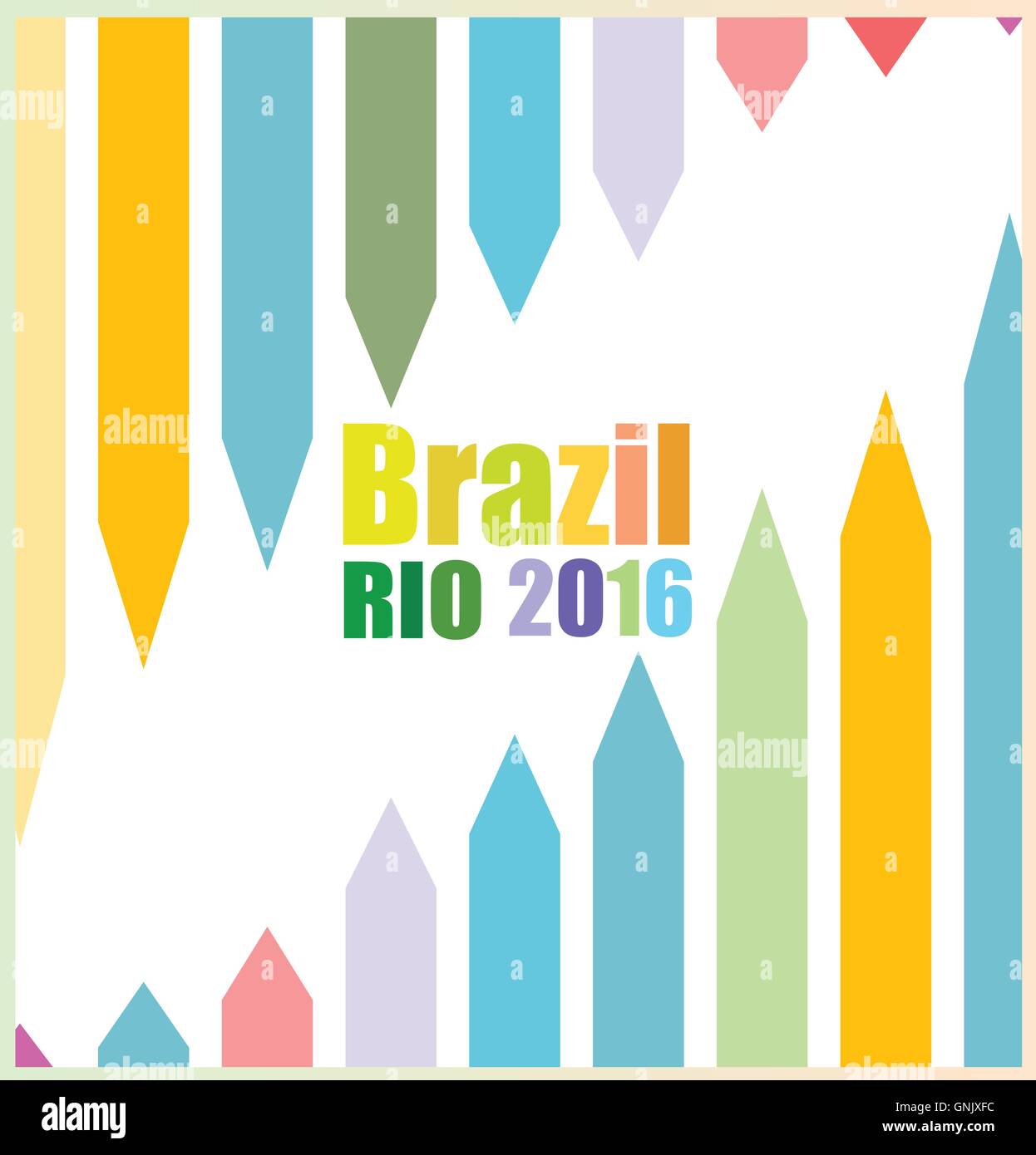 Background colors with the inscription Brazil Rio 2016. Vector ...