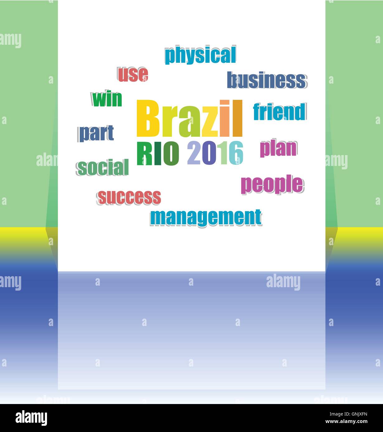 Vector Brazil Rio Summer Games 2016. Flat design graphic clip art ...