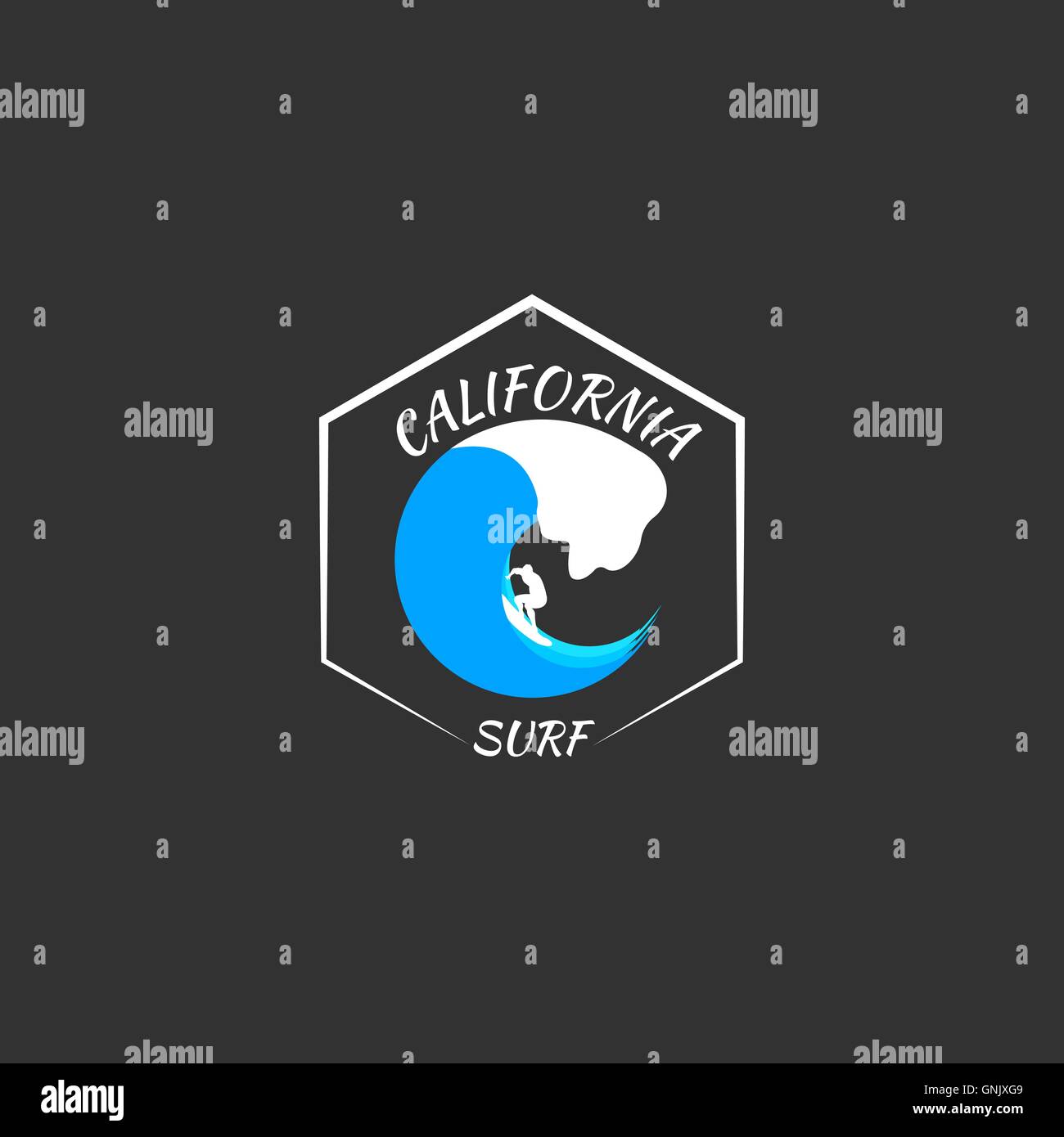 surfing logo vector illustration Stock Vector Image & Art - Alamy