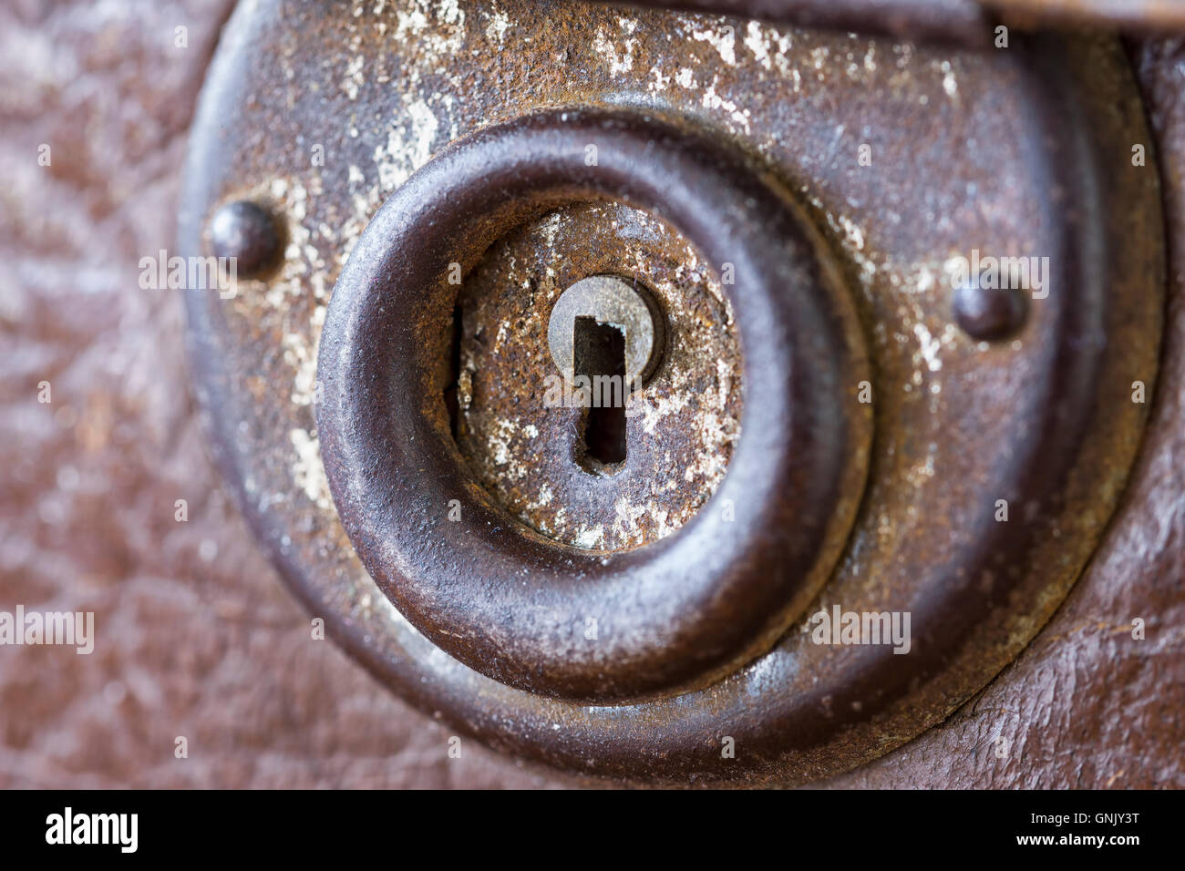 macro of an old lock and rusty Stock Photo - Alamy
