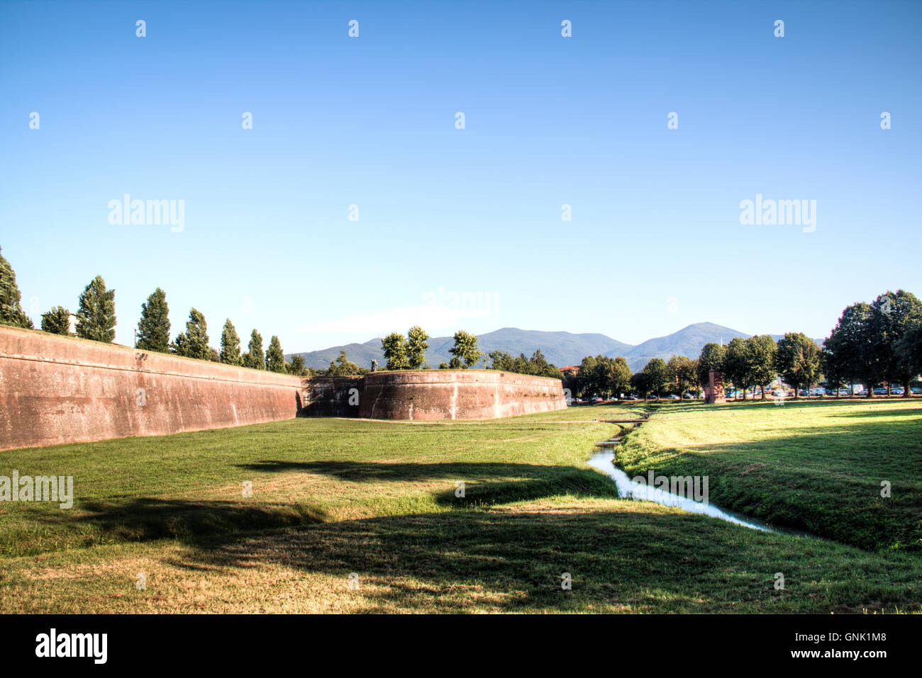 Historic city walls of Lucca, a city in Toscana in Italy Stock Photo ...