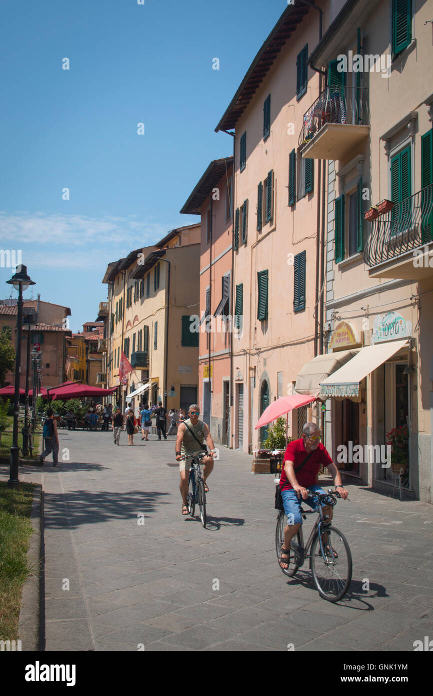 PISA, ITALY - JULY 2016: People walking in the historical streets of ...