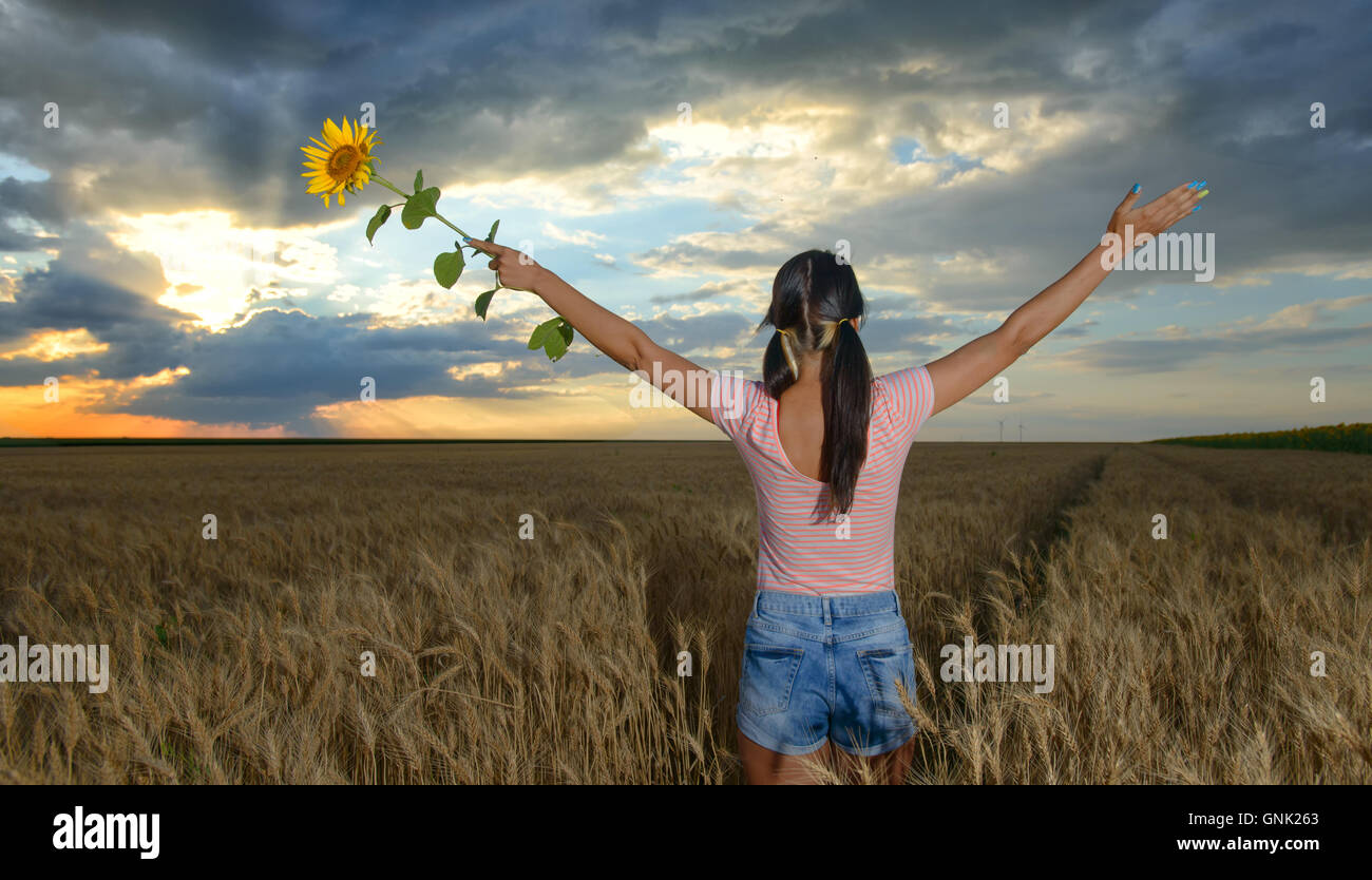 Woman praising god hi-res stock photography and images - Alamy