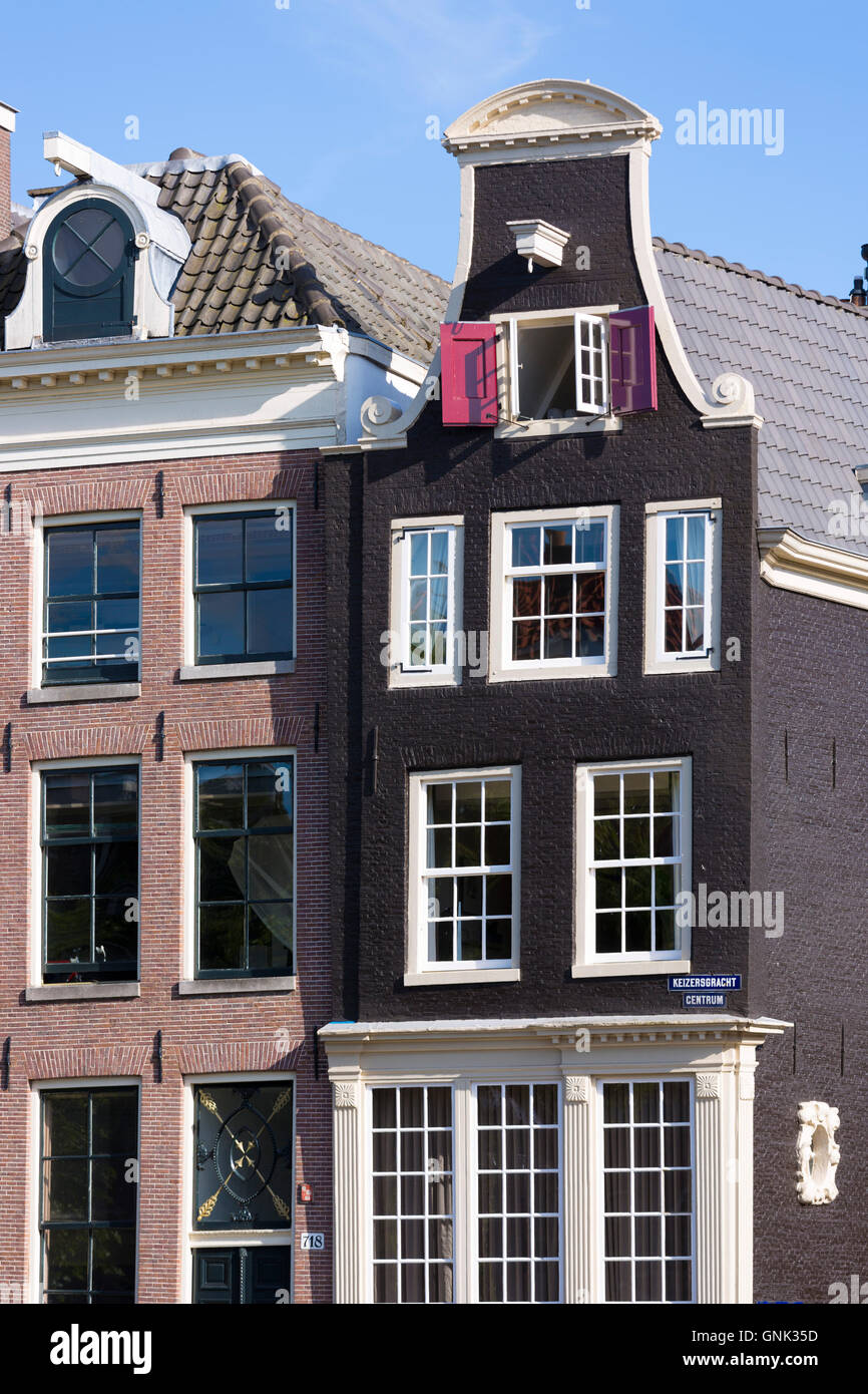 Traditional Dutch architecture - ornate houses at corner of ...