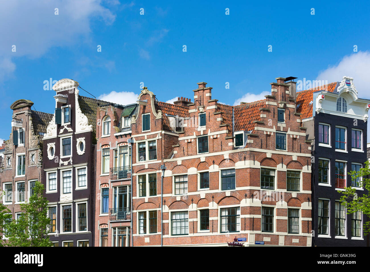 Traditional crow step - stepped - Dutch gables at Prinsengracht and ...