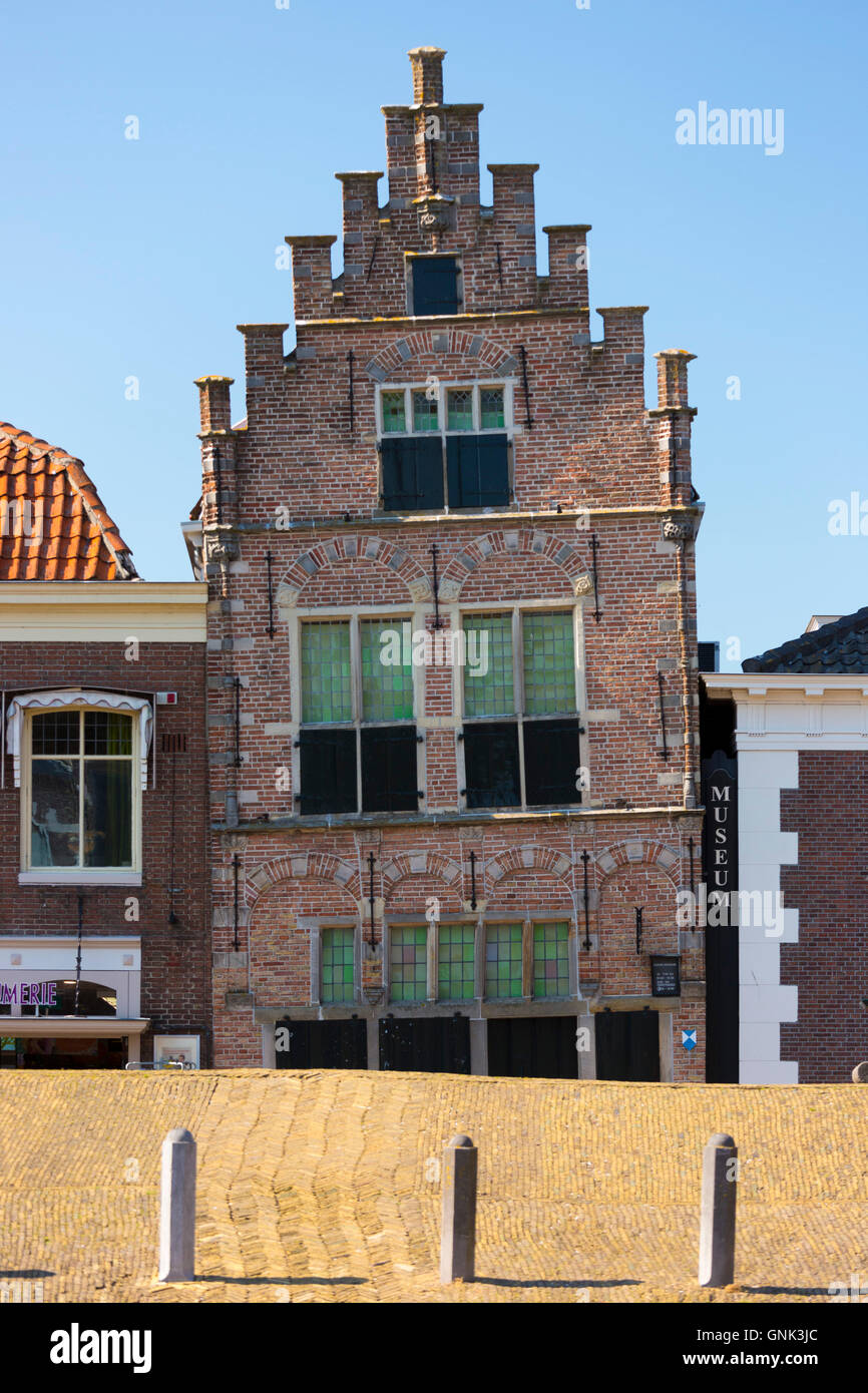 Traditional architecture lopsided ancient building of theTown Hall and ...
