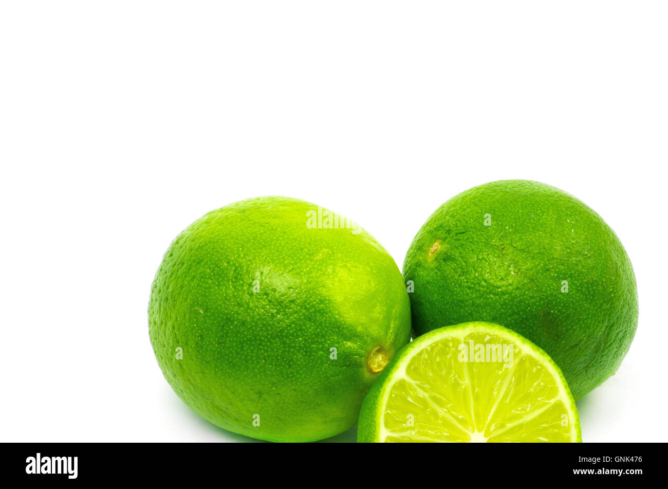 Fresh ripe lime. Isolated on white background Stock Photo - Alamy